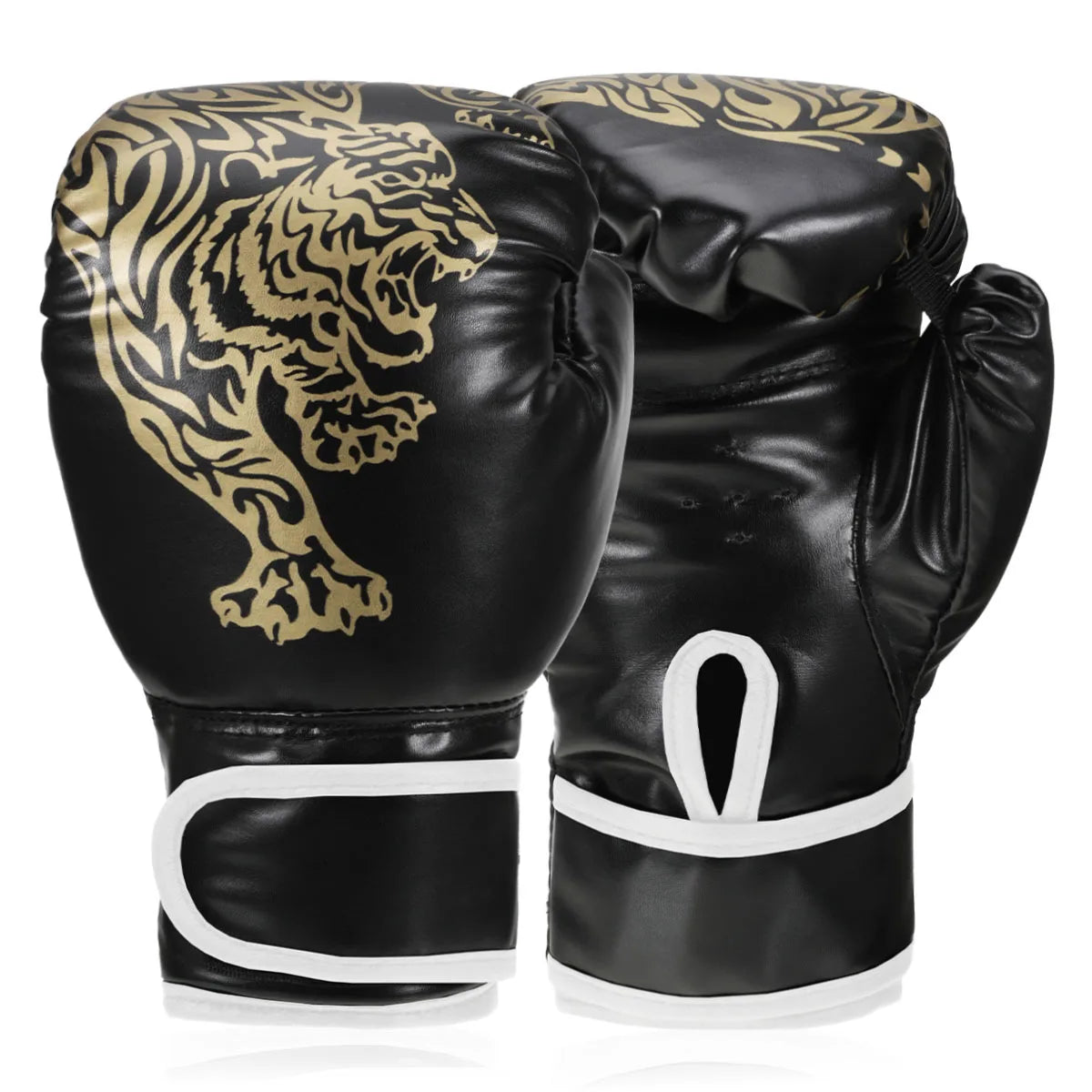 Adults Boxing Gloves Breathable PU Leather Fighting Gloves Kids Boxing ...
