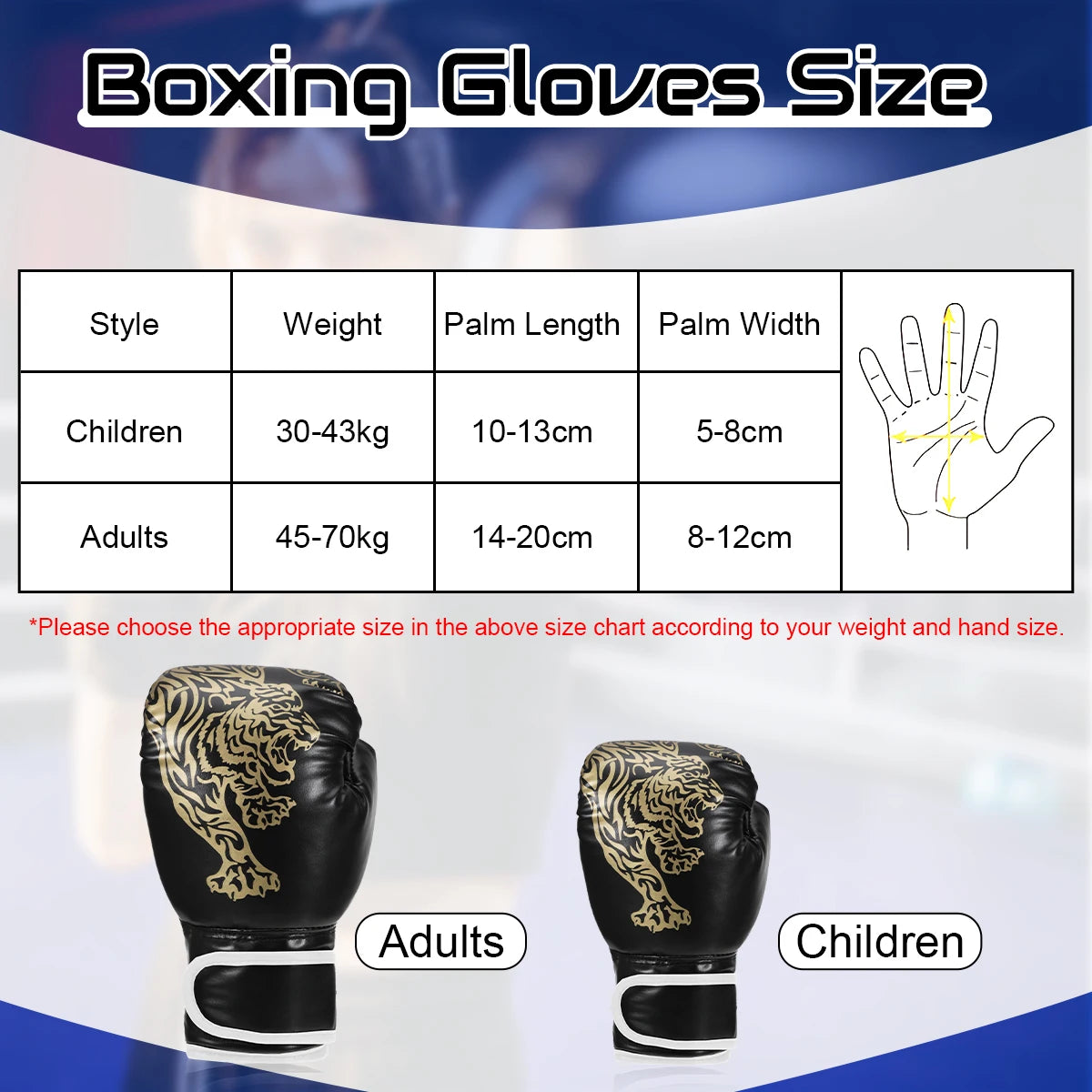 Adults Boxing Gloves Breathable PU Leather Fighting Gloves Kids Boxing ...