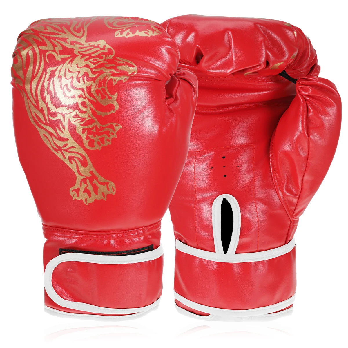 Adults Boxing Gloves Breathable PU Leather Fighting Gloves Kids Boxing ...